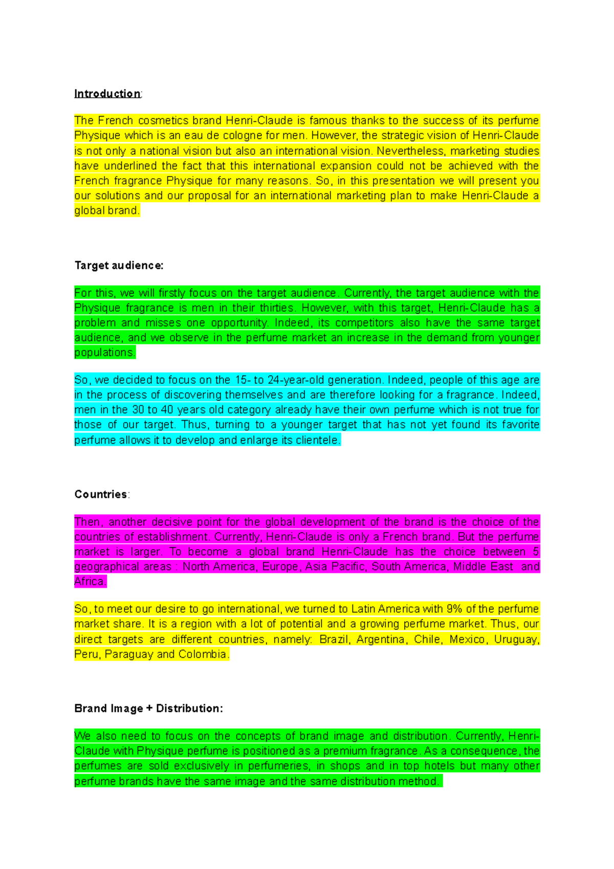 Presentation-Perfume - Introduction : The French cosmetics brand Henri ...