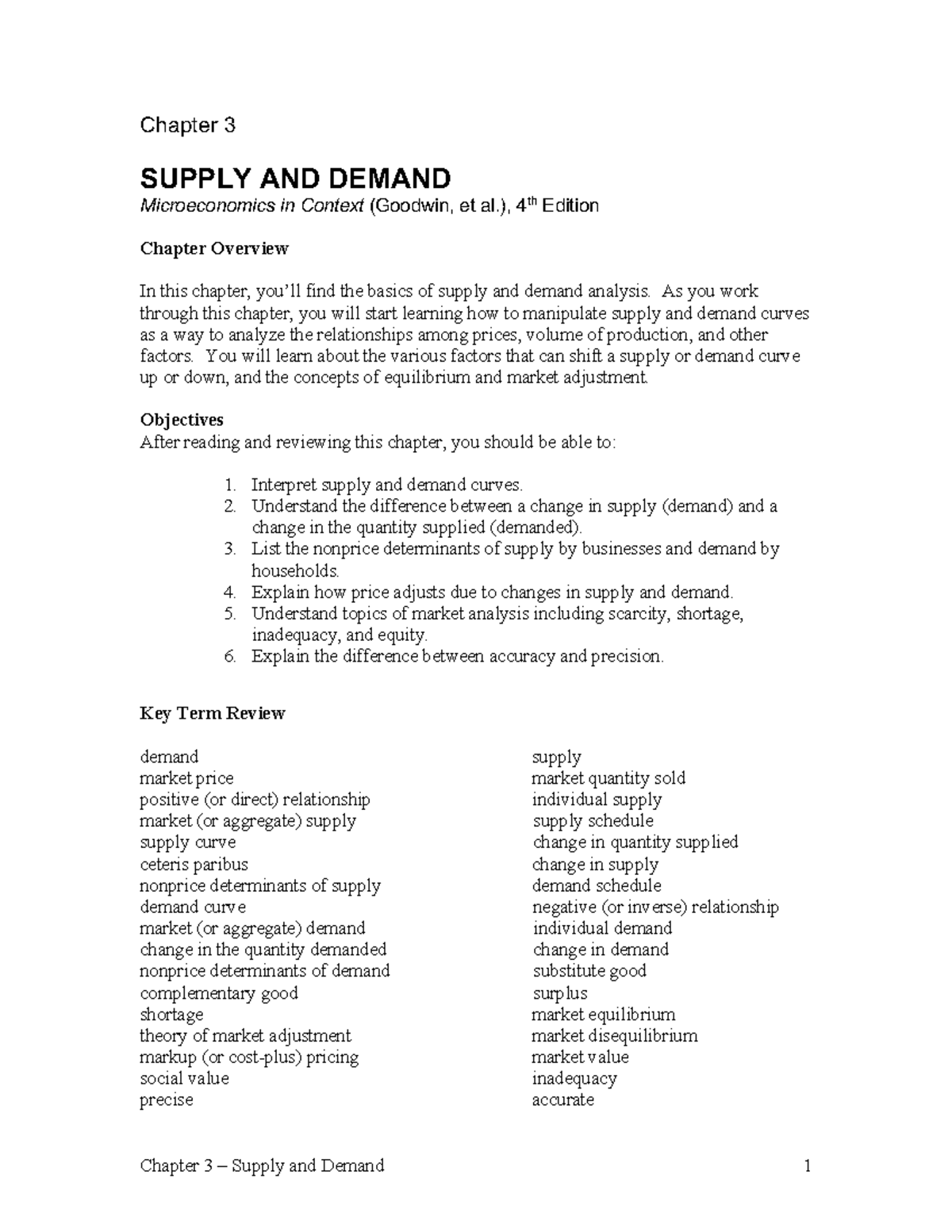 Short question - Econs practical - Warning: TT: undefined function: 32 Chapter 3 SUPPLY AND ...