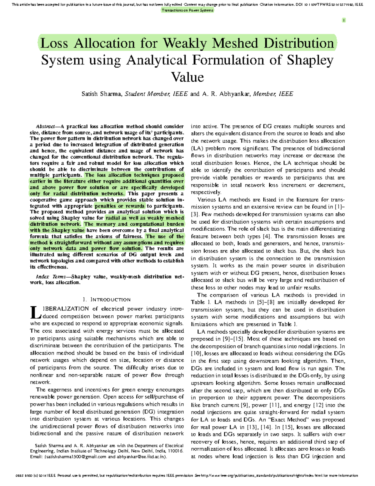 EE3810E-741573-Loss Allocation for Weakly Meshed Distribution System ...