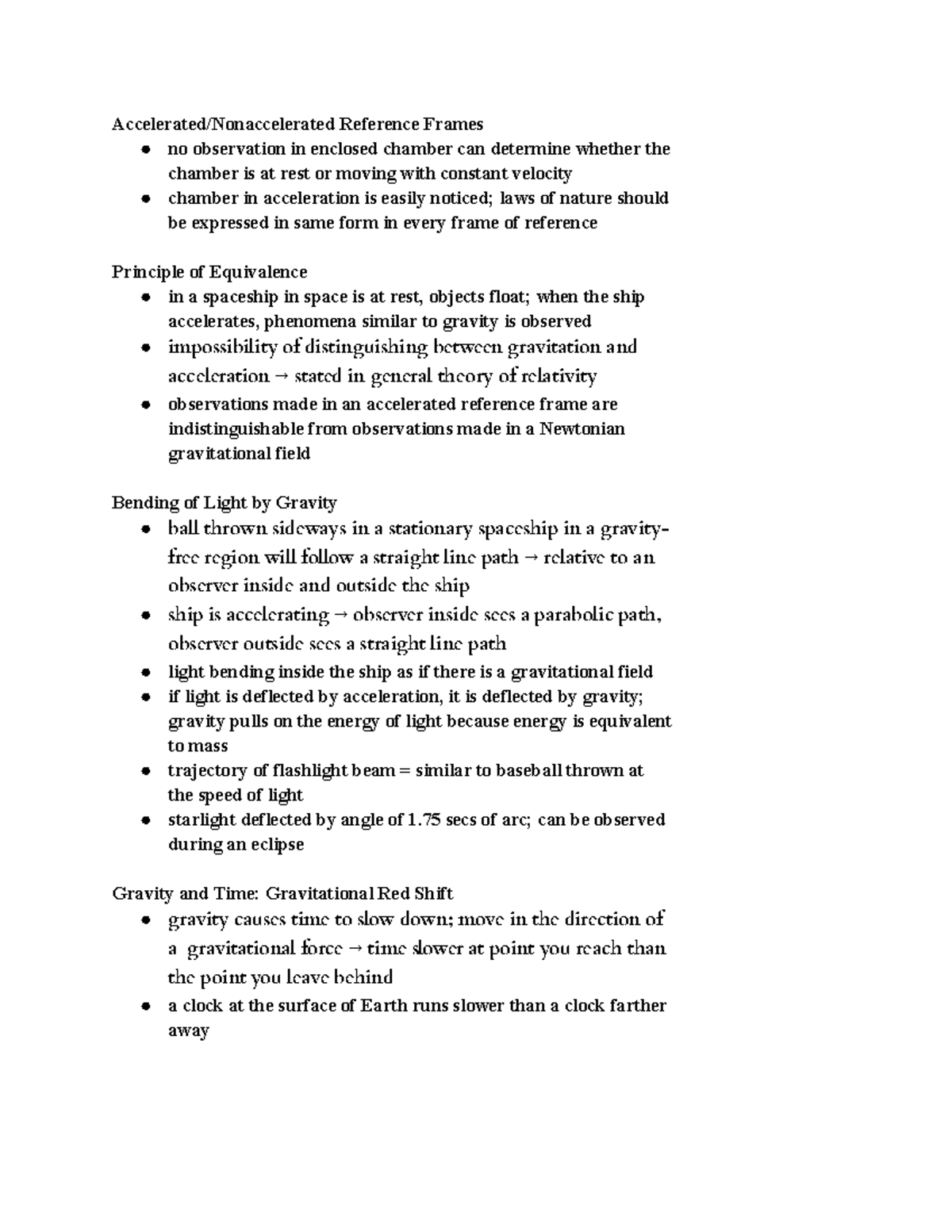 Chapter 36 General Theory of Relativity - Accelerated/Nonaccelerated ...