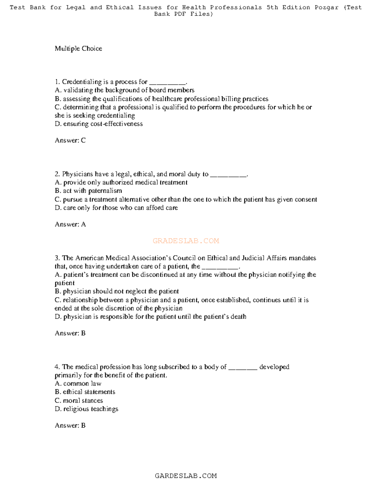Pozgar CH10 Legal And Ethical Issues For Health Professionals 5e G R pozgar-ch10-legal-and-ethical-issues-for-health-professionals-5e-g-r