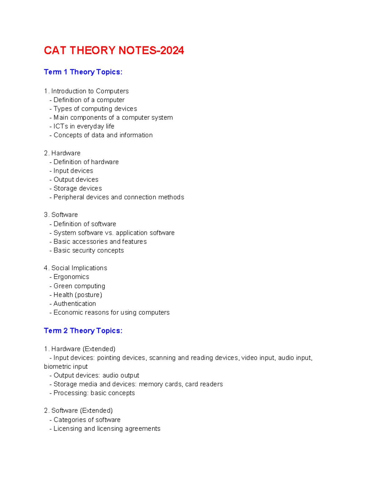 CAT Theory Notes-2024 - These notes prepares cat learners for November ...