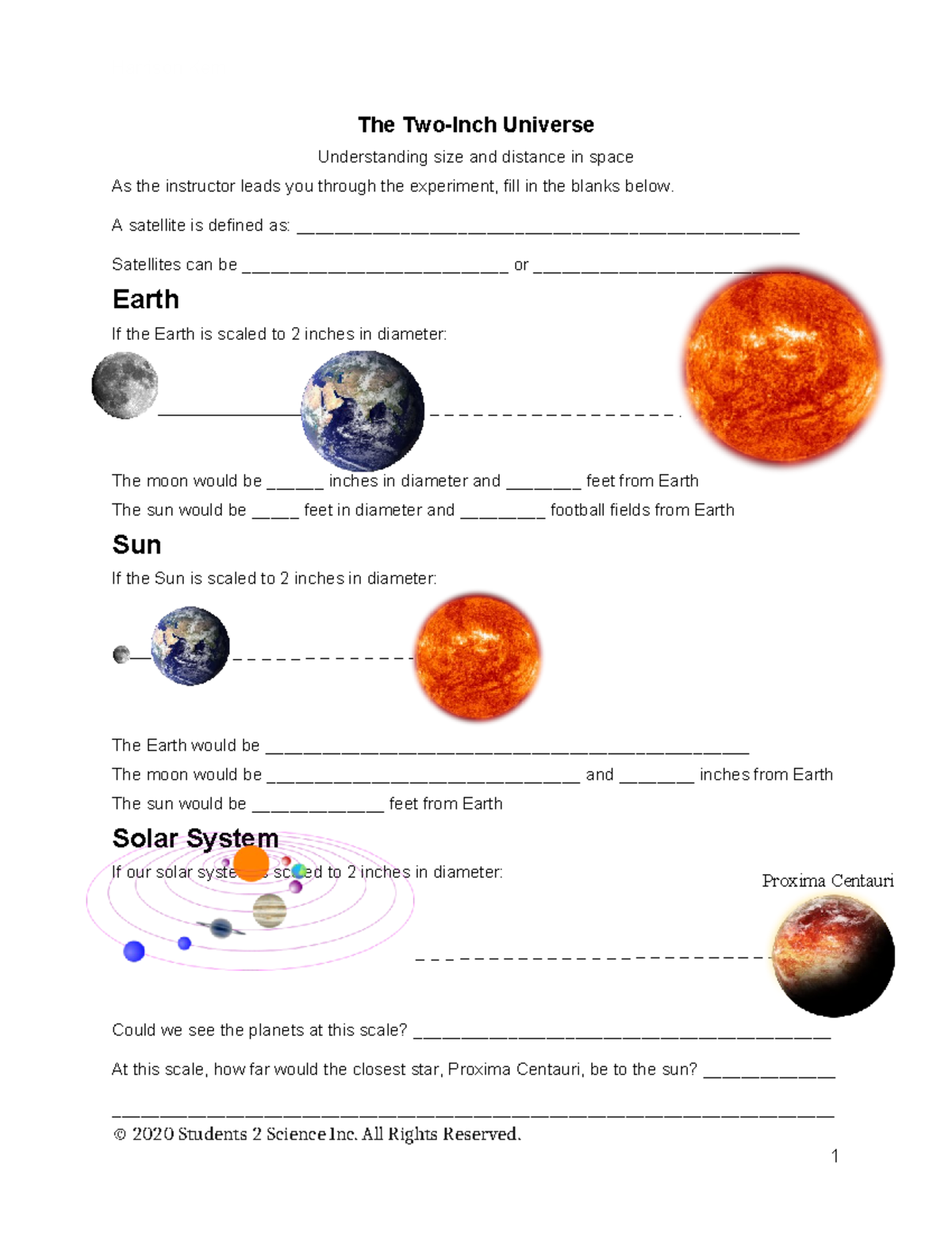 - MS-015-A - The Size and Shape of Space Worksheet Student - Harrison ...