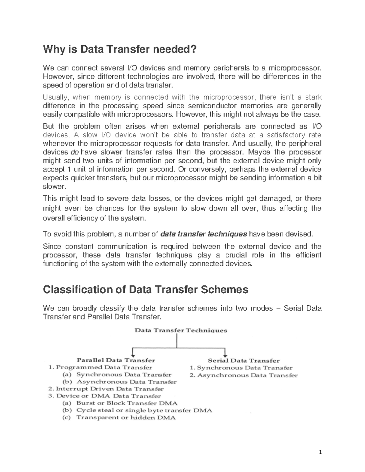 Data Transfer Scheme Mpmc Why Is Data Transfer Needed We Can Connect Several I O Devices And