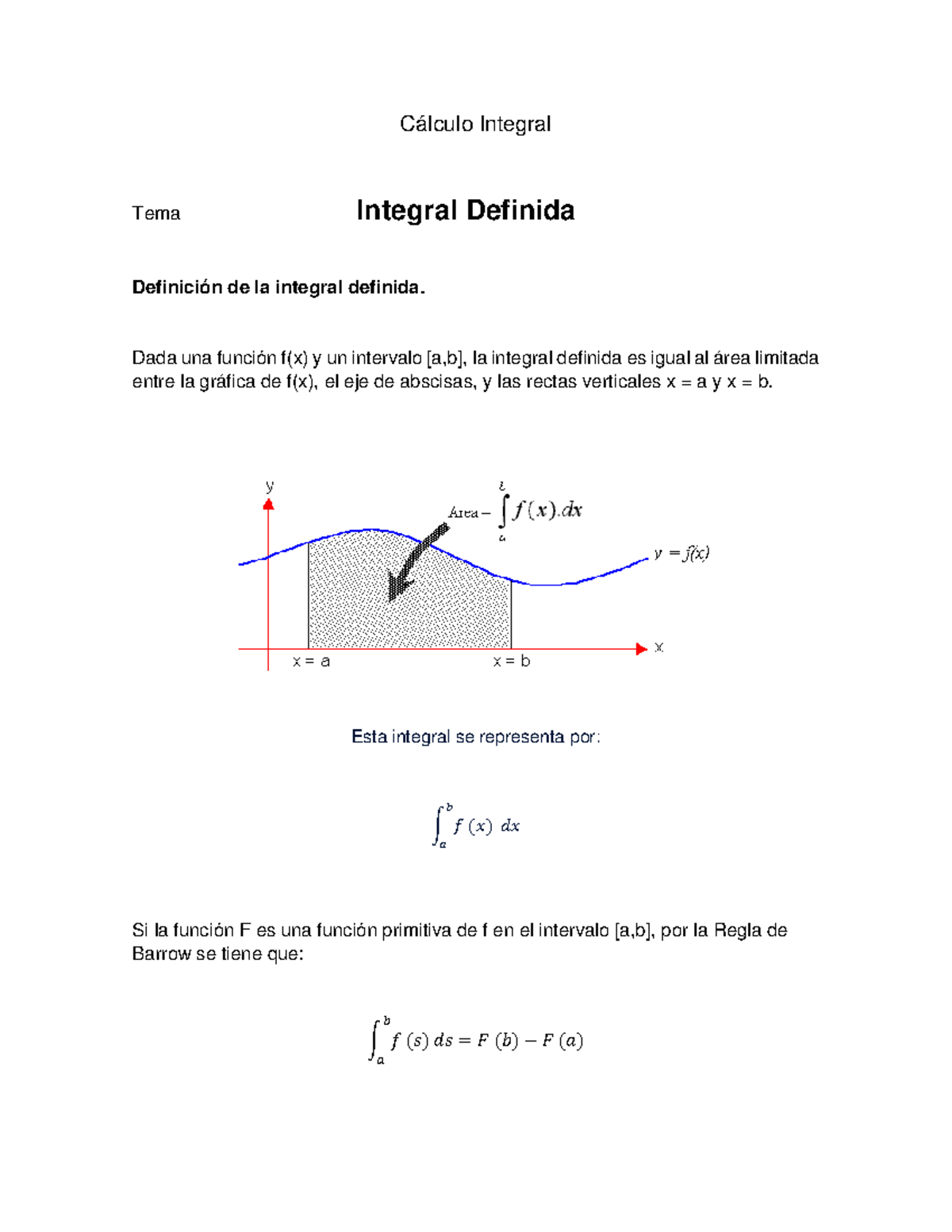 Integral definida - hgjjkgiorejgokmgjkojyhiotdjudiou - Cálculo Integral Tema Integral Definida ...