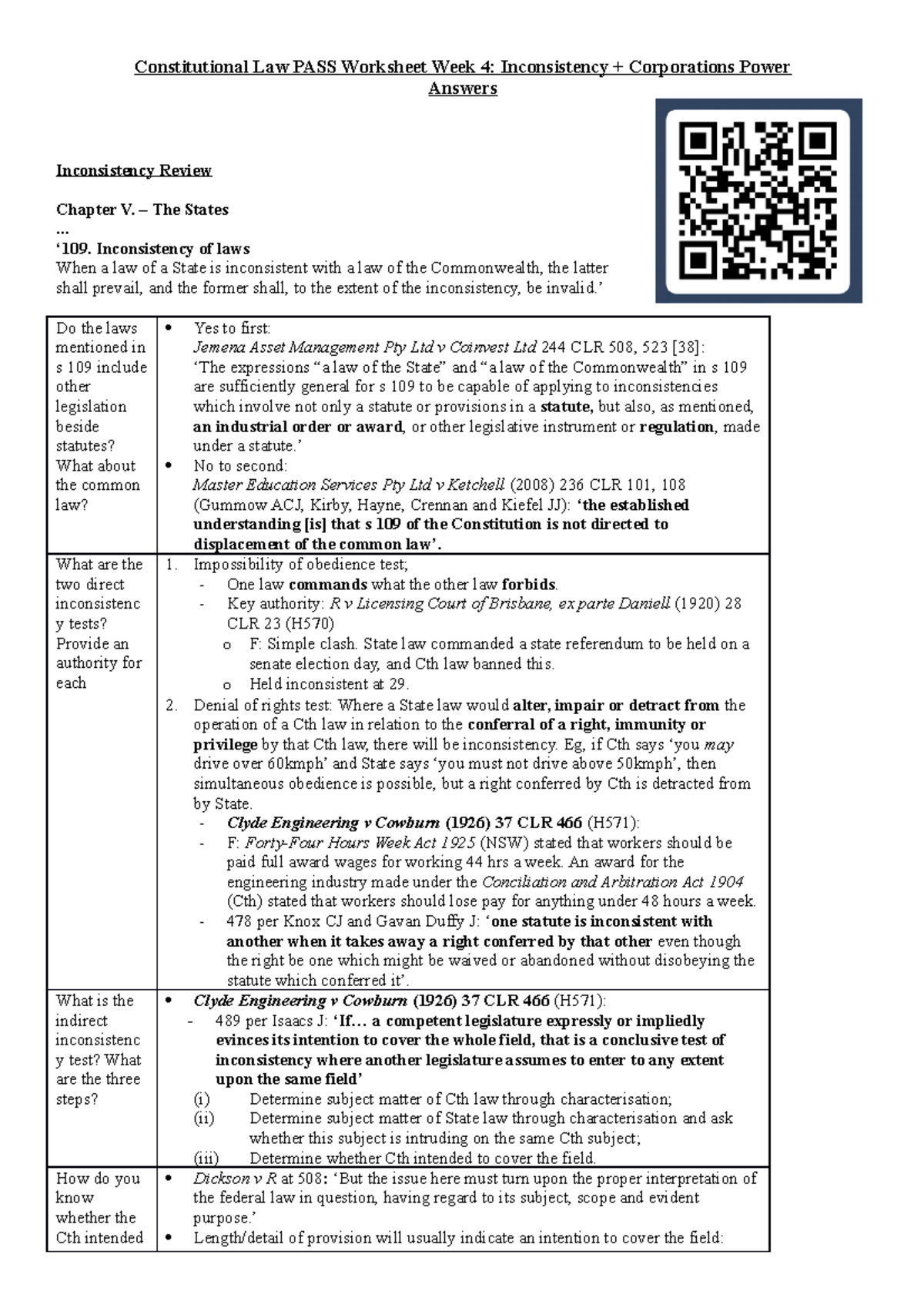 Worksheet Wk 4 Answers - Pass - Constitutional Law PASS Worksheet Week ...