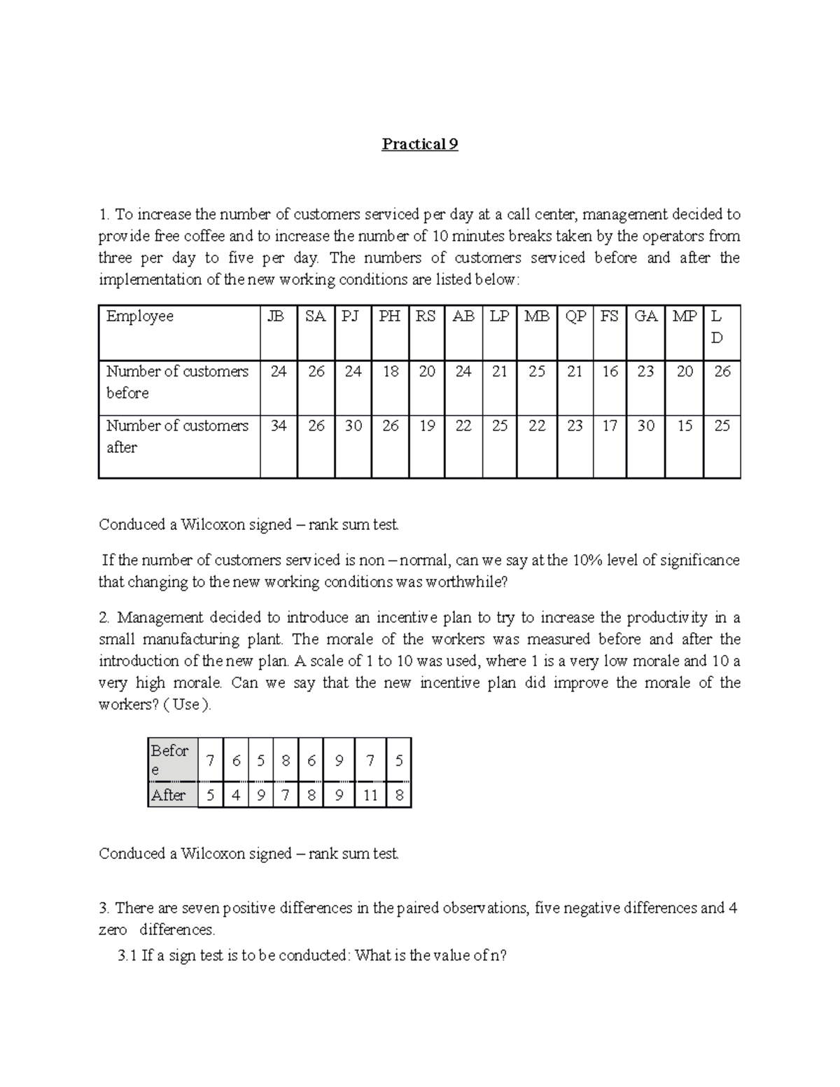 Practical 9 (14) - practise paper for chapter14 - Practical 9 To ...
