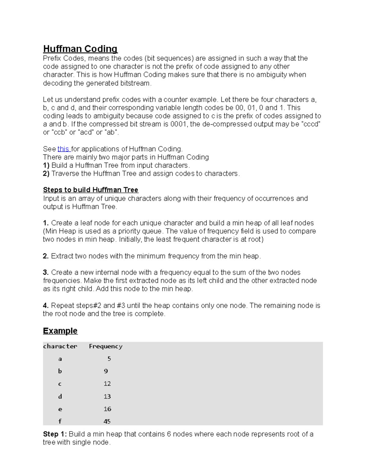 Huffman Coding and Decoding - PSYC101 - Studocu
