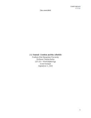 LIT 300 Module 1-2 Journal - Scott Vreeland Professor Jennifer Thomas ...