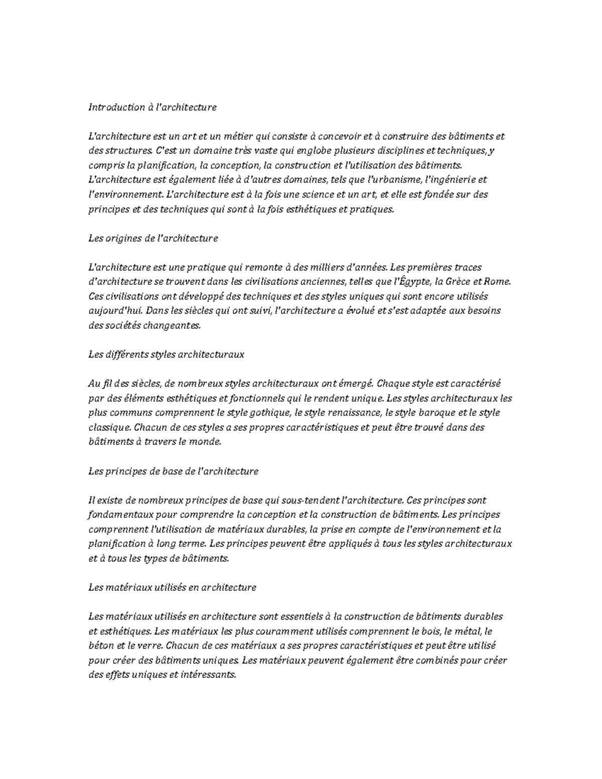 Architecture Study Notes - Introduction à l'architecture L'architecture ...