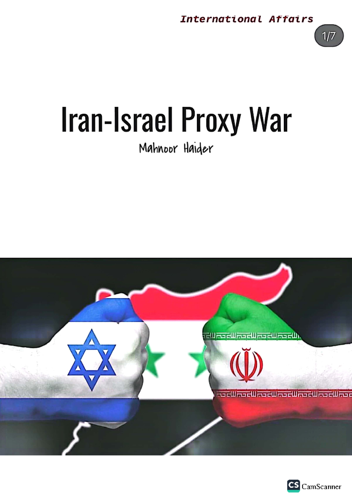 Iran Israel proxy war - Political science - Political Economy and ...