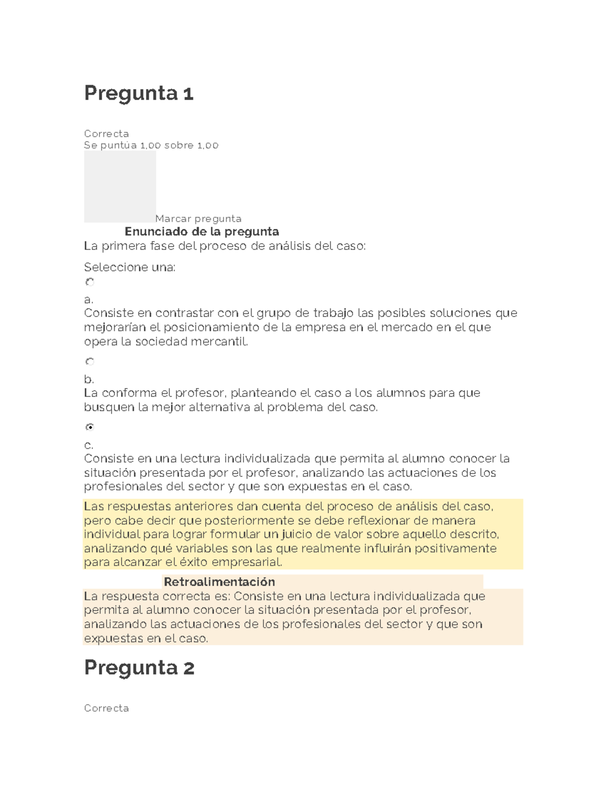 Examen Final Casuística de los Negocios Internacionales - Pregunta 1 ...