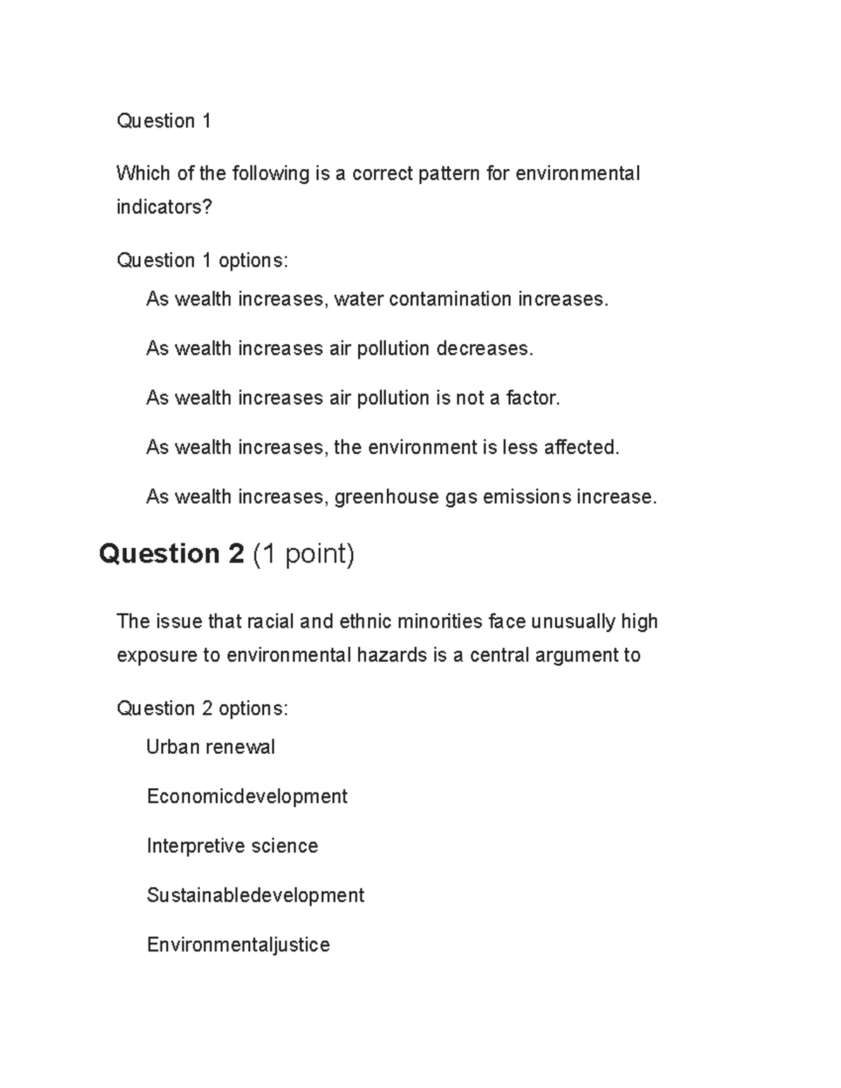 BIOL 115 Quiz 1 - Google Docs - Question 1 Which of the following is a ...