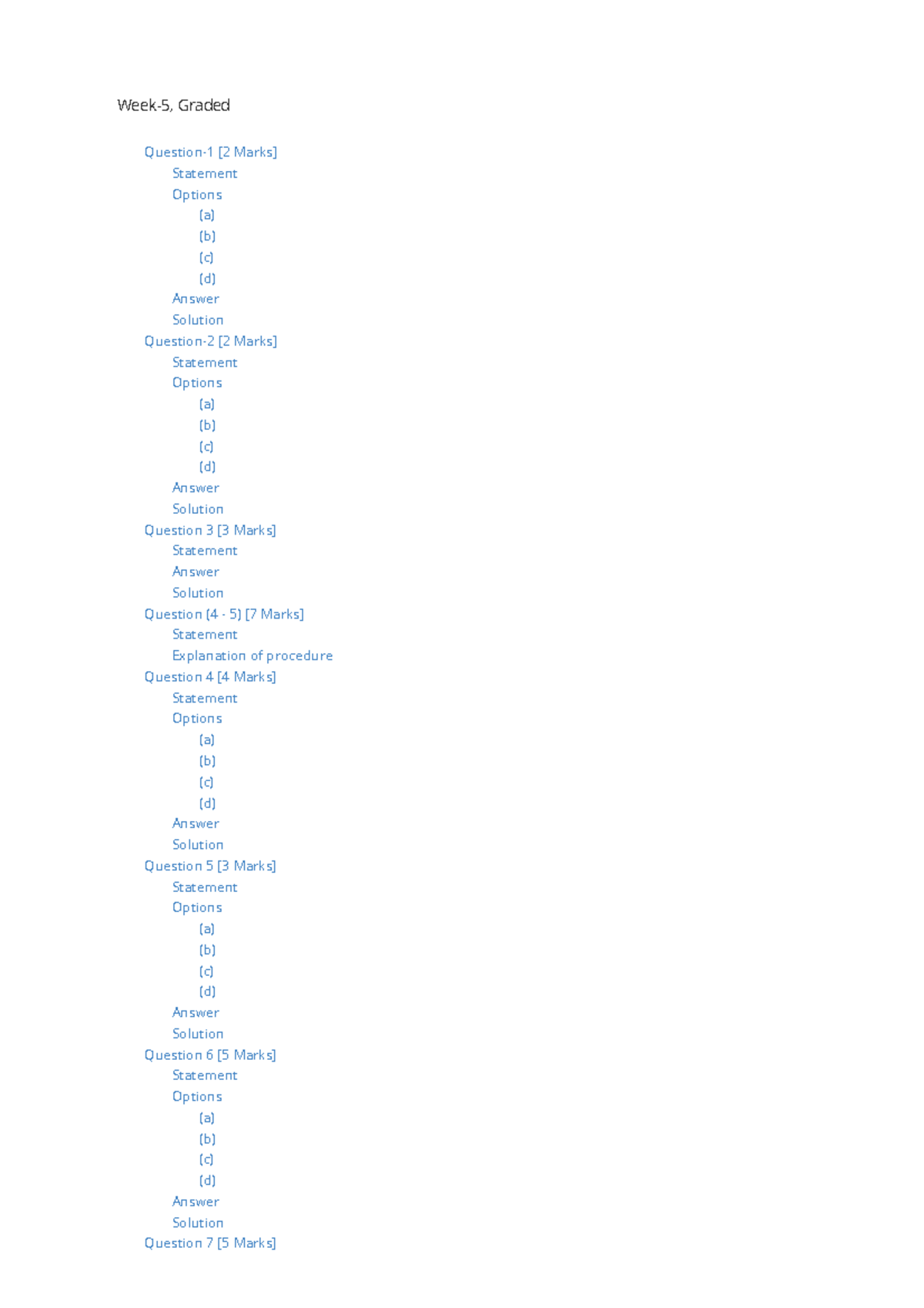 CT Week 5 (Ace Grade.in) - Week-5, Graded Question-1 [2 Marks ...