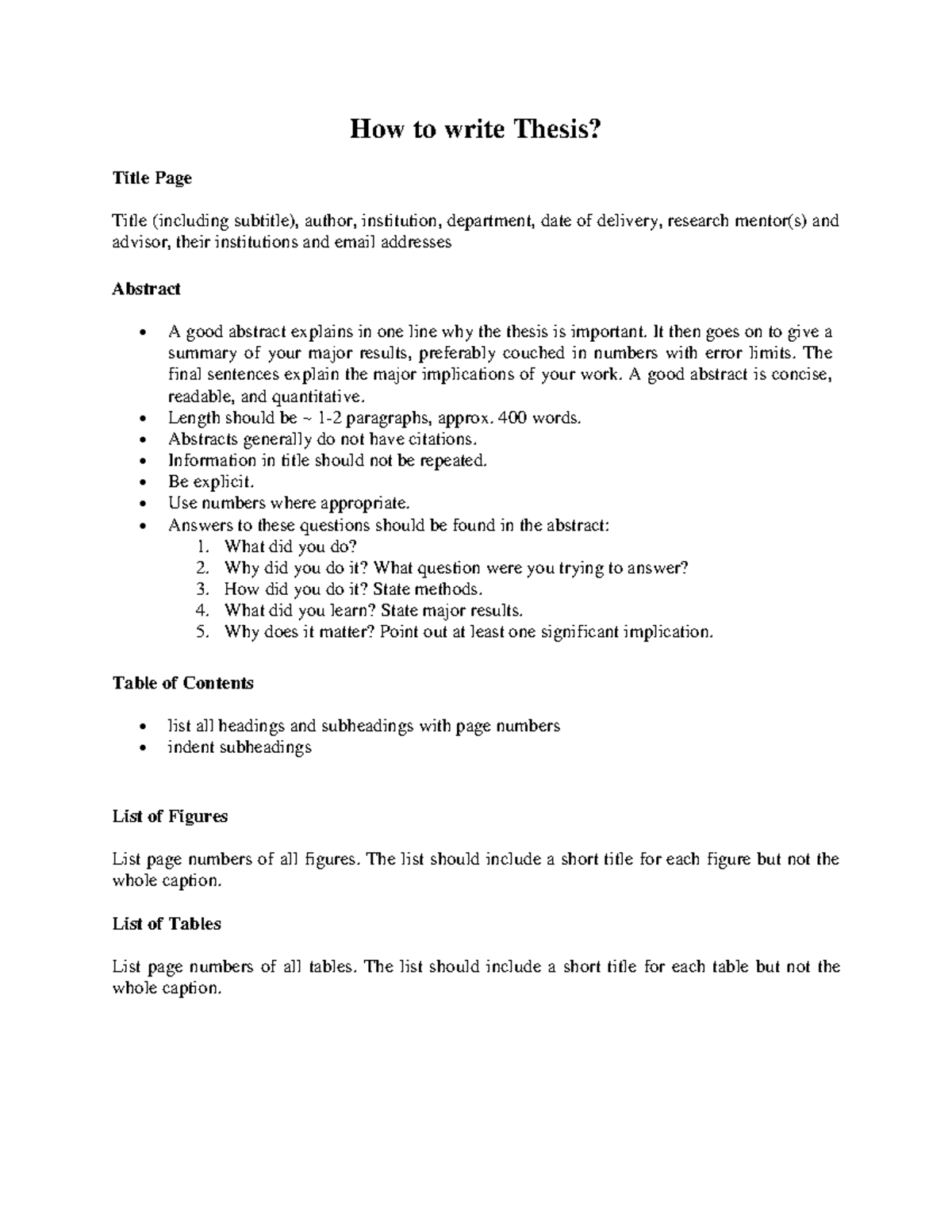 Thesis metod - na not available - How to write Thesis? Title Page Title ...