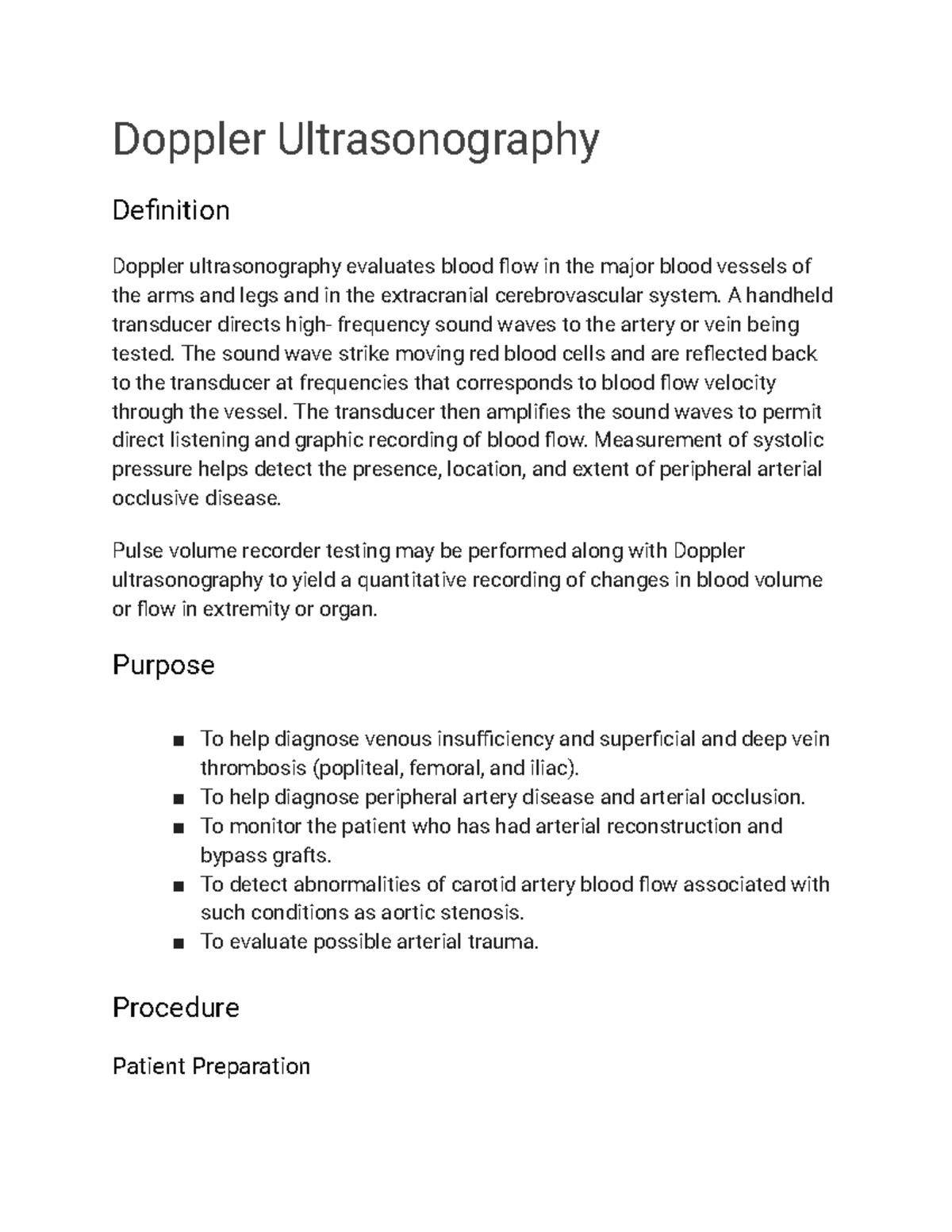 Doppler Ultrasonography - Doppler Ultrasonography Definition Doppler ...