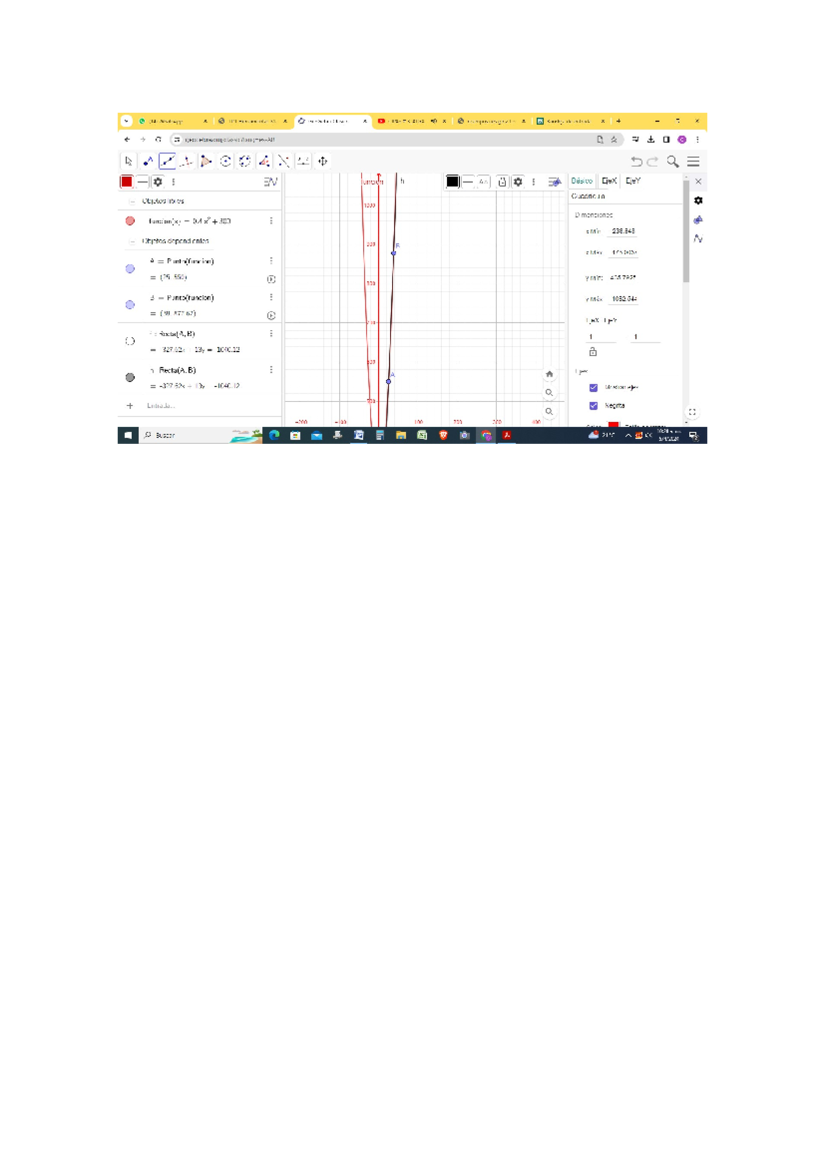 Grafico geogebra tp1 mate - Herramientas Matemáticas II – Análisis - Studocu