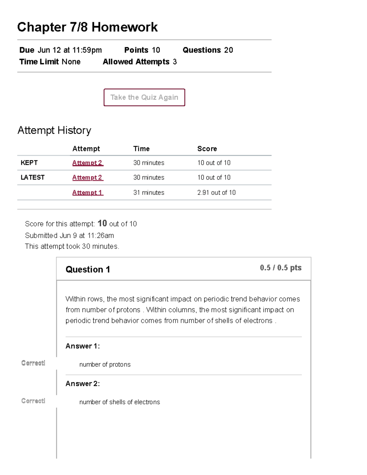 chapter 7 and 8 homework - Chapter 7/8 Homework Due Jun 12 at 11:59pm ...