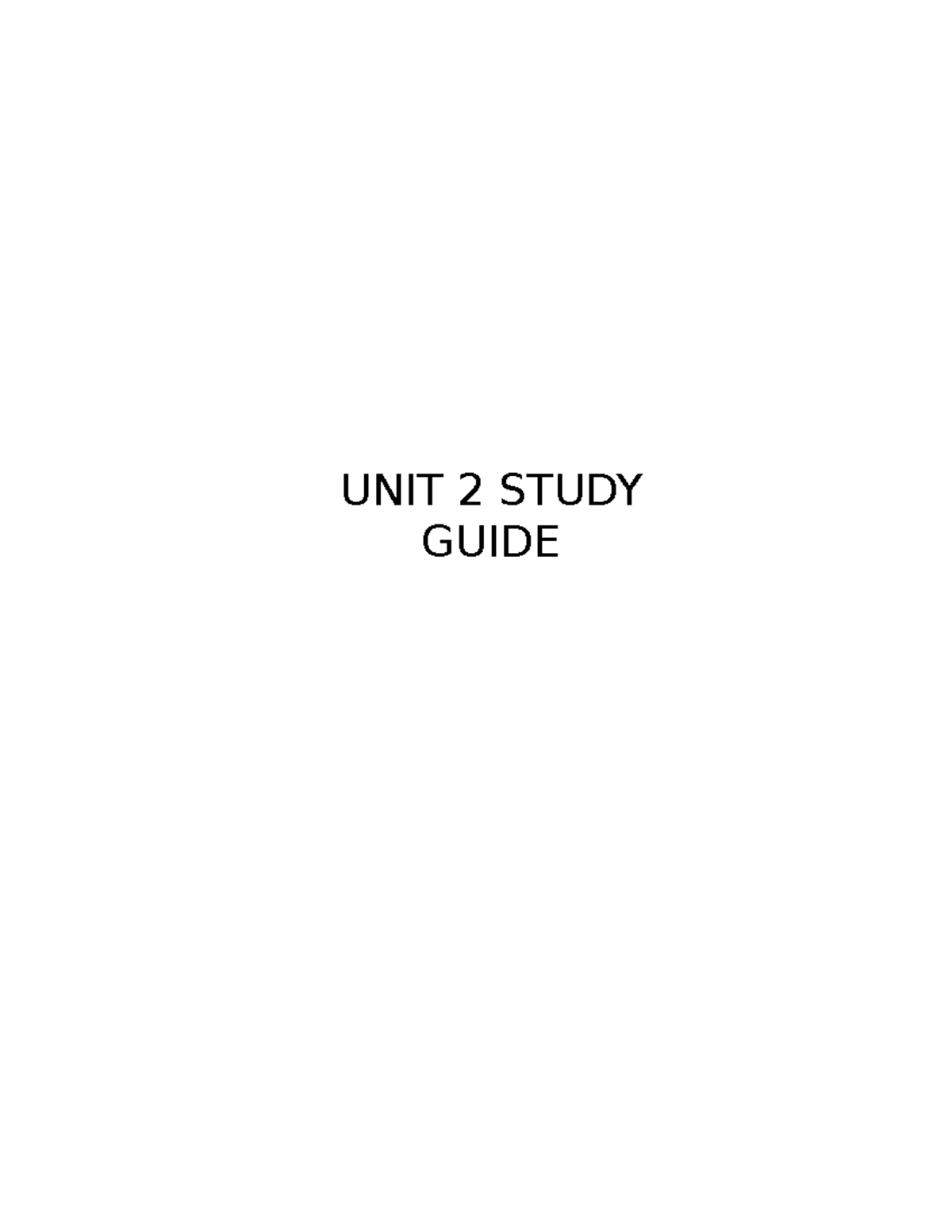 Unit 2 Study Guide - Summary Adv Nsg Prac: Biological Basis - UNIT 2 ...
