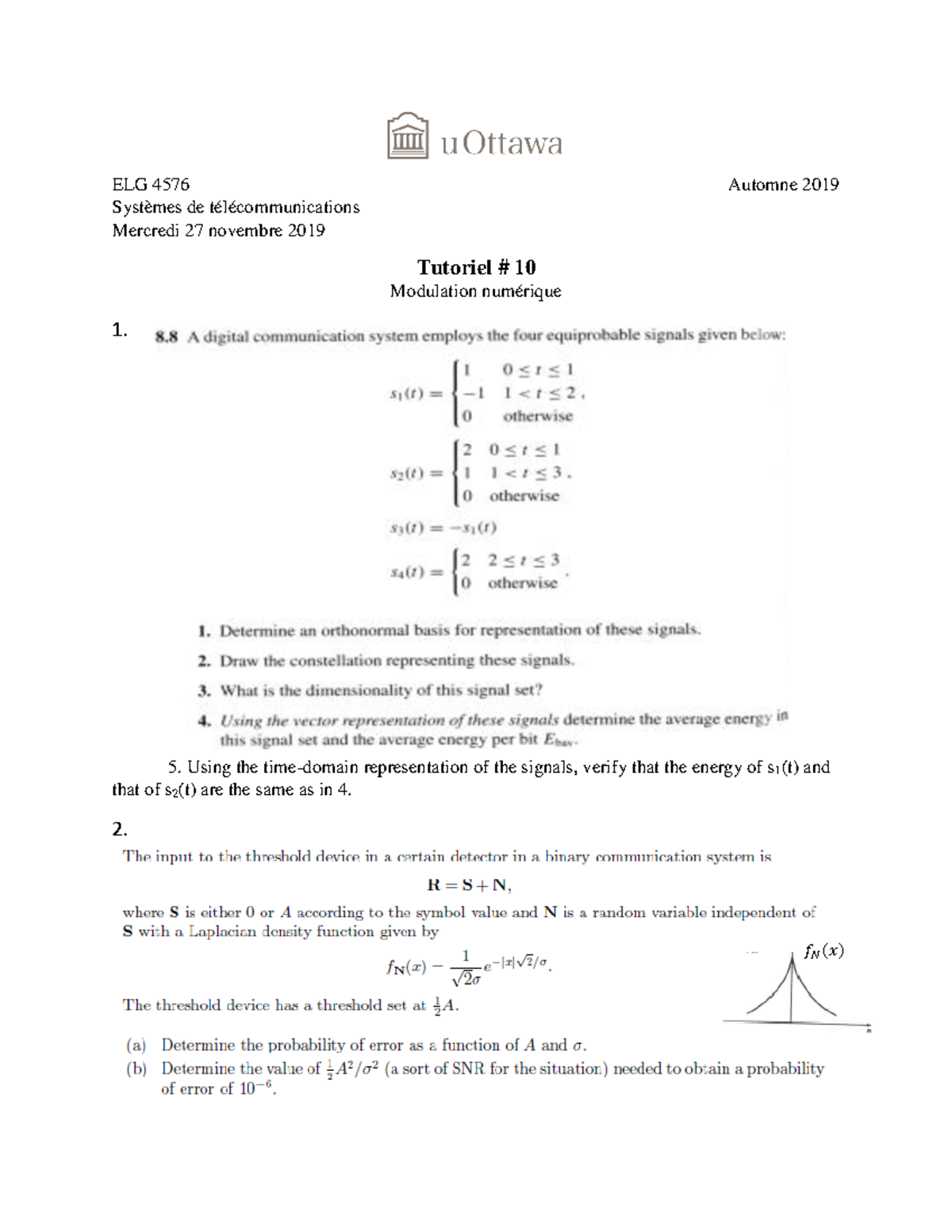 Tut10 2019 digital - tut 10 solutions for french section - Warning: TT: undefined function: 32 ...