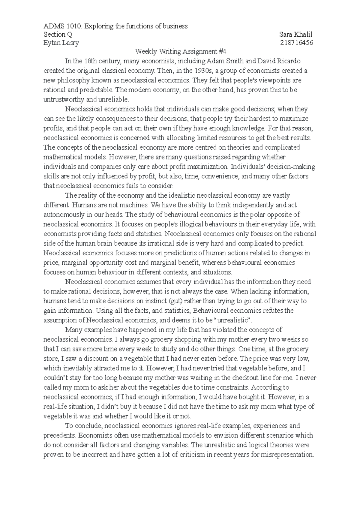 ADMS 1010 -Assignmnet # 4 -week 5 - ADMS 1010. Exploring the functions ...