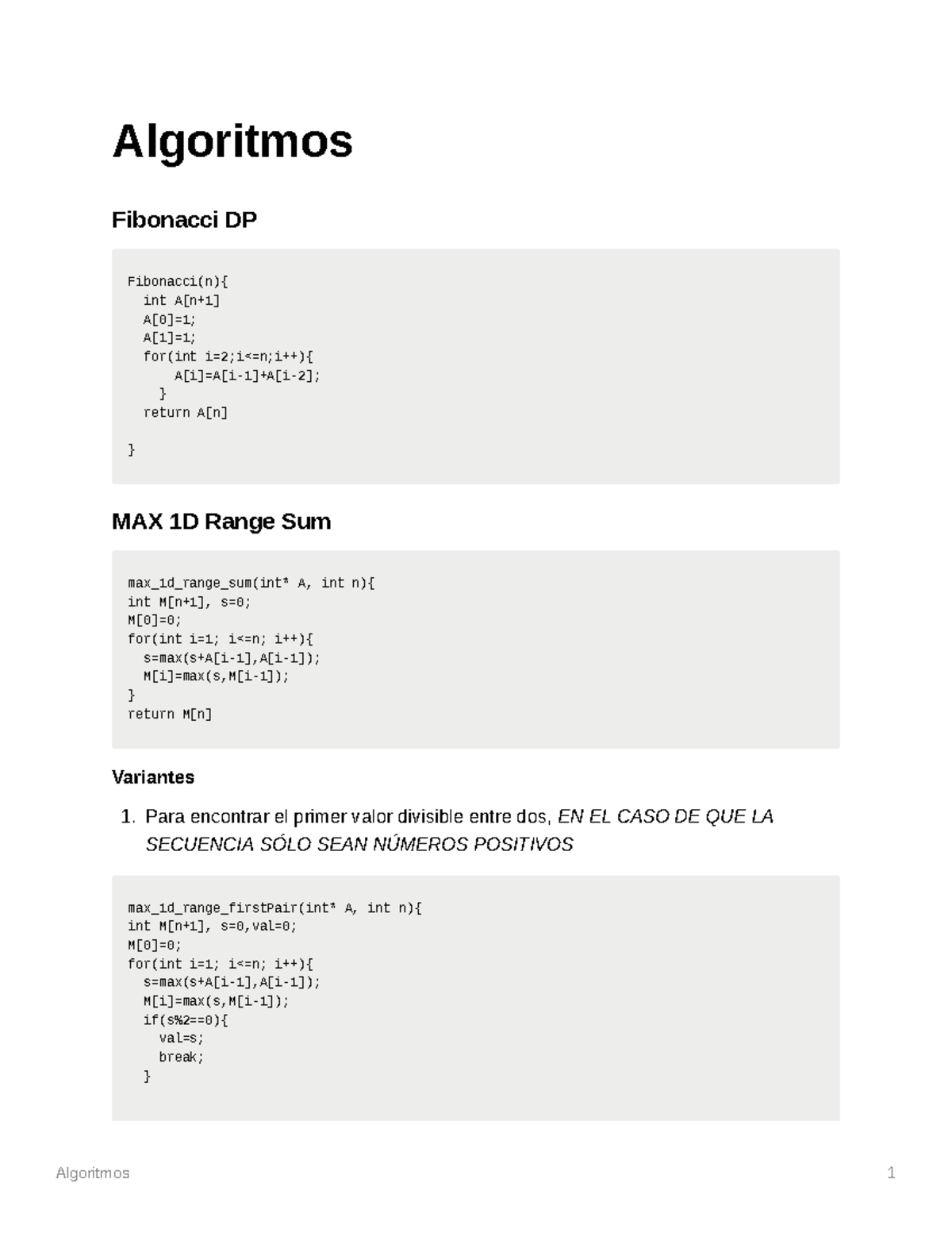 Algoritmos - Examples of Algorythms - Algoritmos Fibonacci DP Fibonacci ...