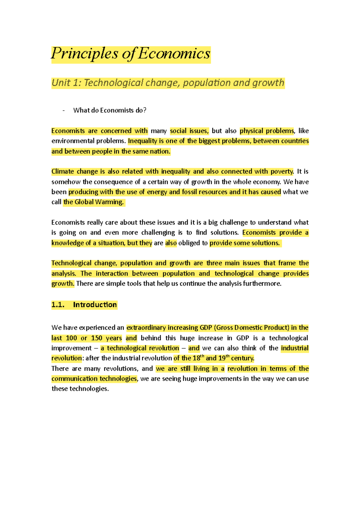 Principles of Economics - Inequality is one of the biggest problems ...