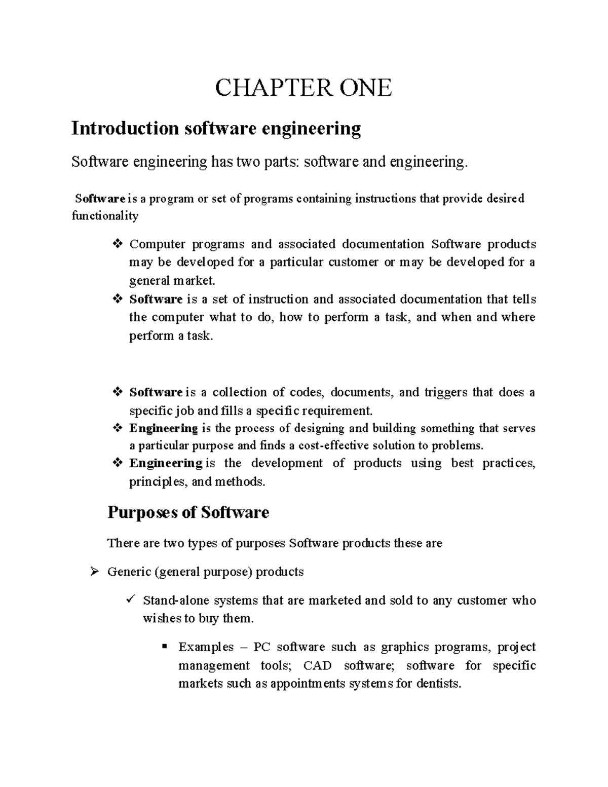 Chapter 1 - this is the shortest material for software engineering ...