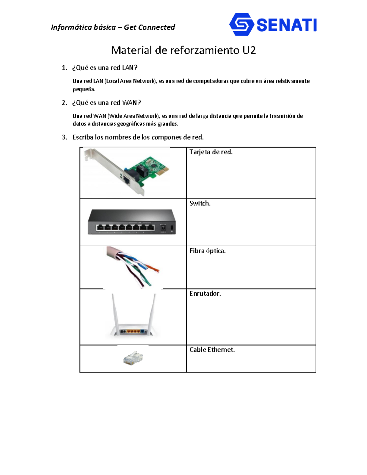 SINU-151 Unidad 02 Material Reforzamiento - Inform·tica b·sica – Get Connected Material de - Studocu