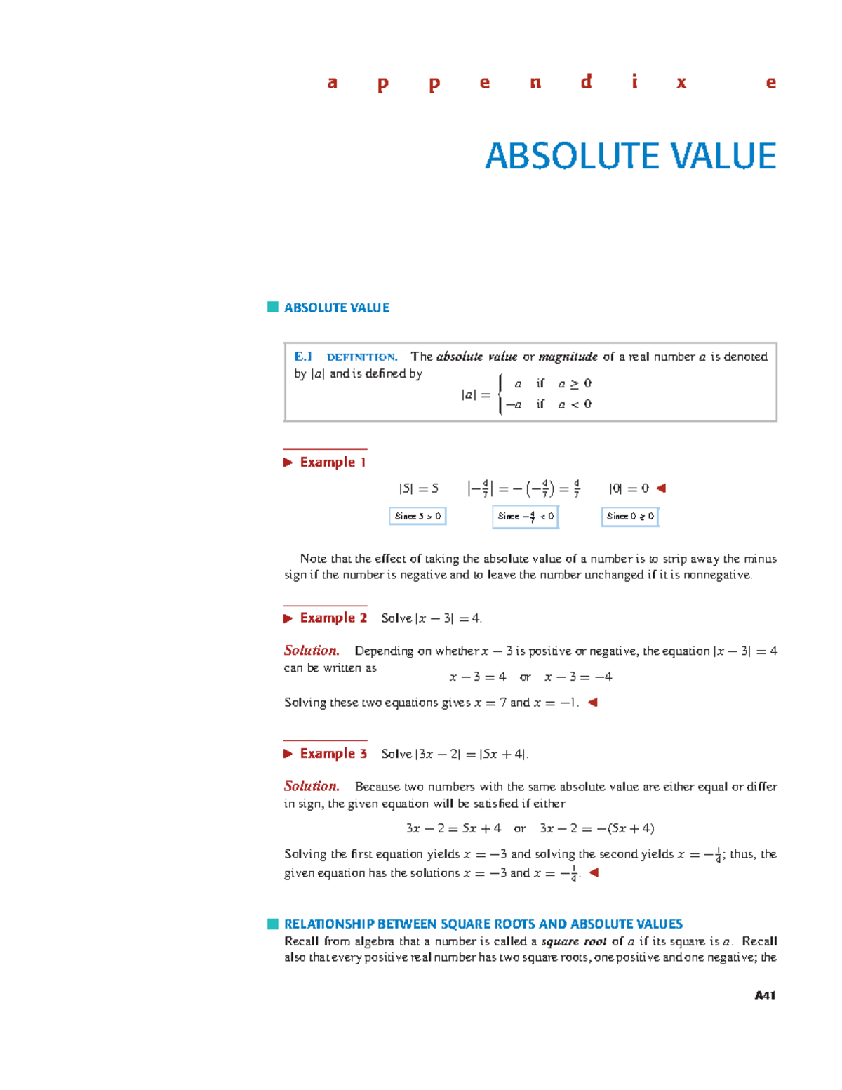 absolute value pdf - A appendix e ABSOLUTE VALUE ABSOLUTE VALUE E ...