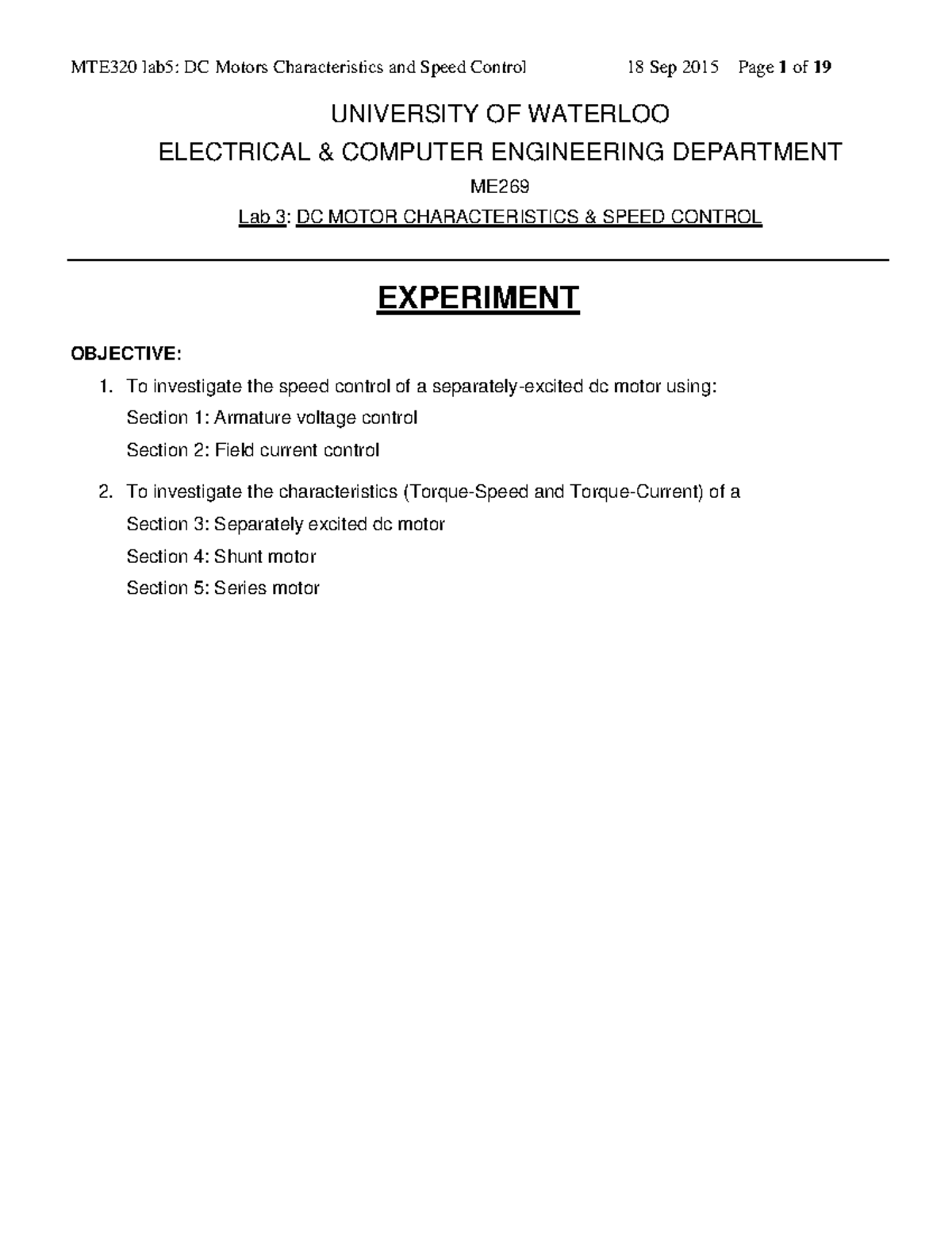 Lab3-manual on DC Motor Characteristics and Speed Control revised on 3 ...