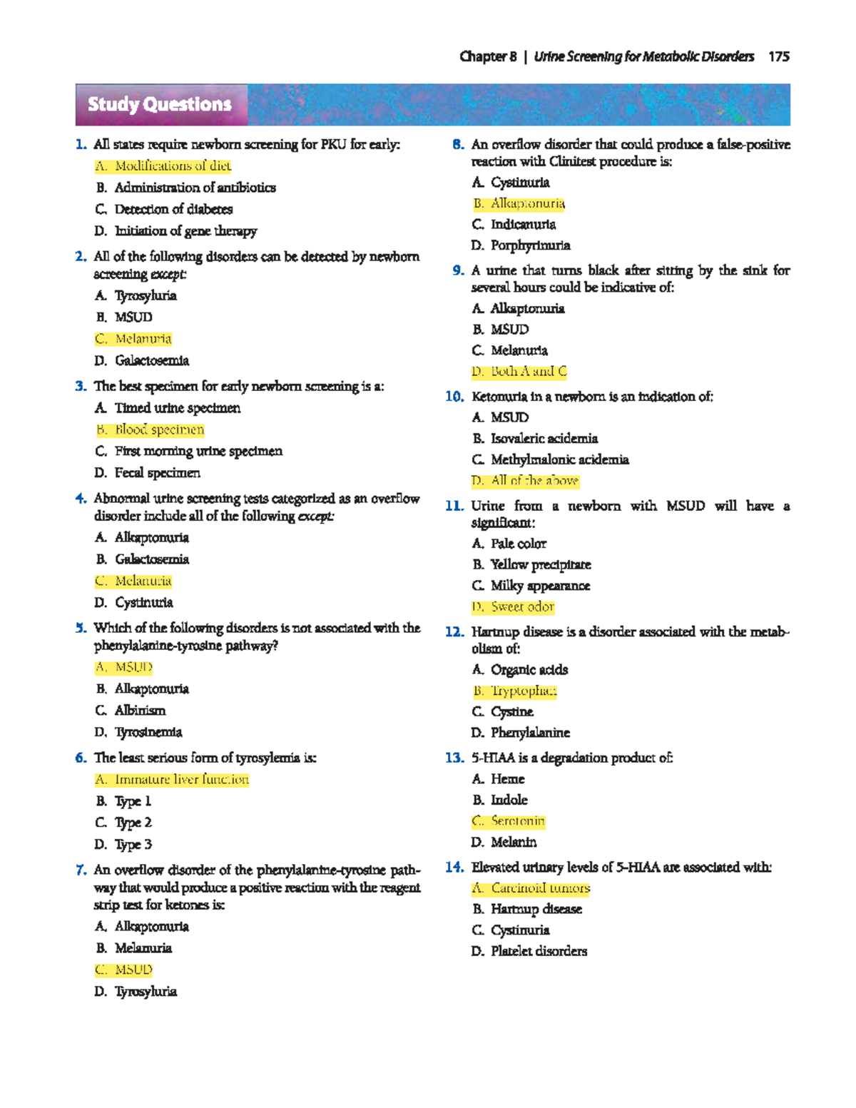 Study-question-p2 - Study questions for AUBF - Medical Laboratory ...