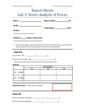 Lab03 Pre-lab - none - PHYS2125 Physics Laboratory I © 2023S Kuei Sun ...