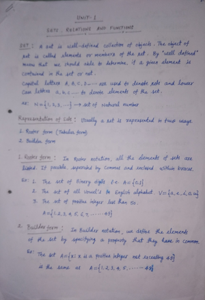 Maths unit 1 functions - imp function notes - Discrete Mathematics for ...