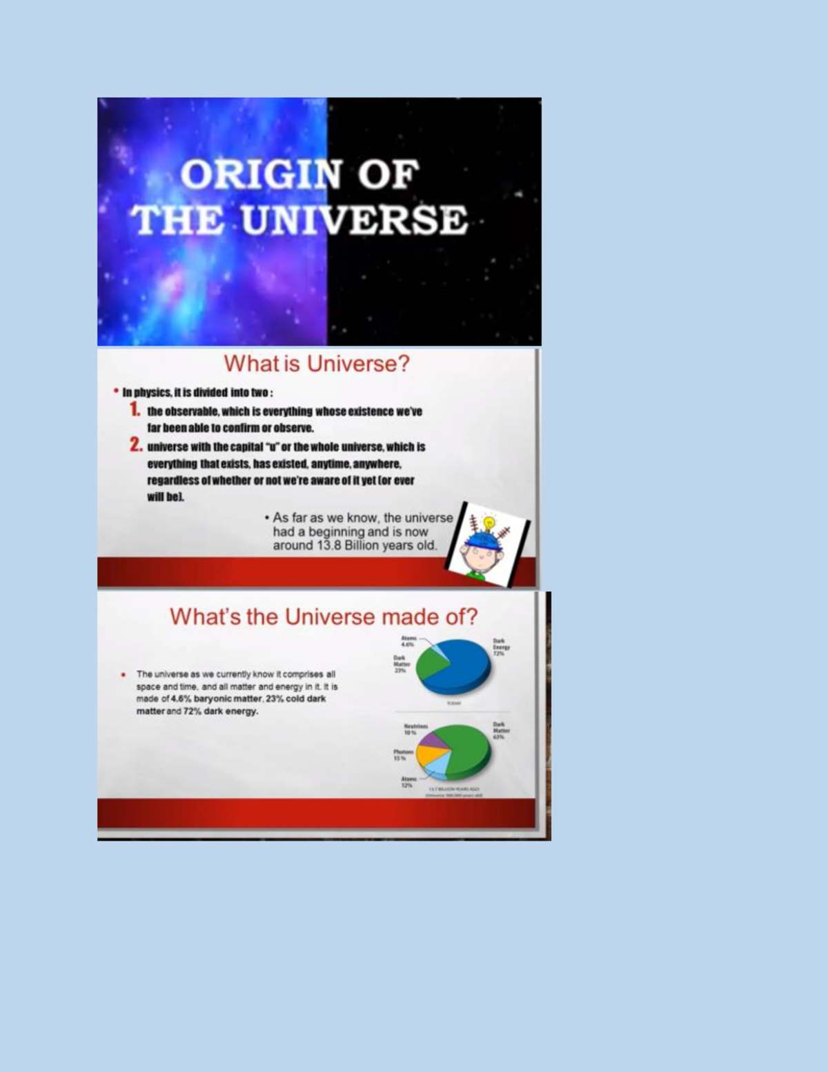 Origin of the Universe - notes - Earth and Life Science - Studocu