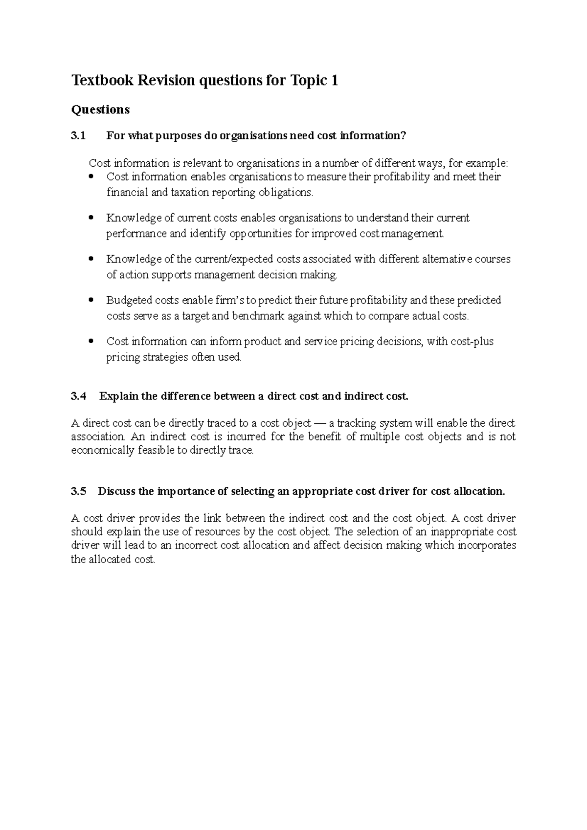 CMS Lecture 01 - Textbook Revision Question Solutions - Textbook ...