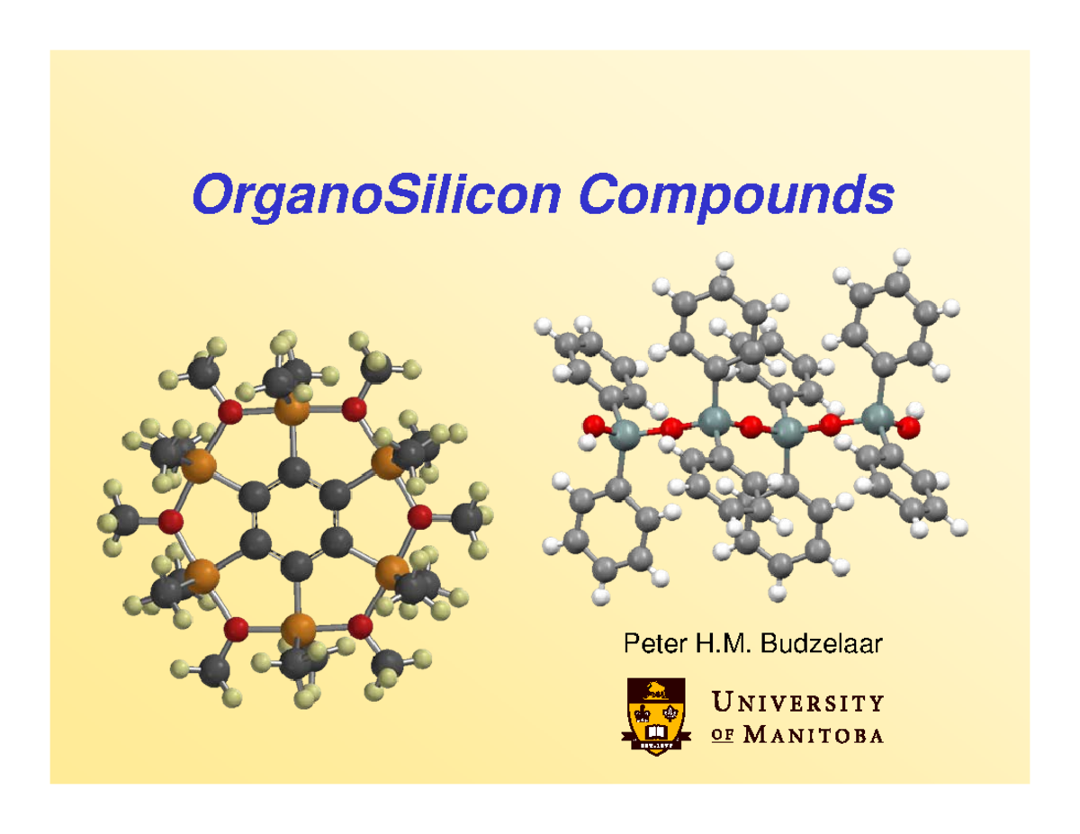 7 - Organo Si - OrganoSilicon Compounds Peter H. Budzelaar ...