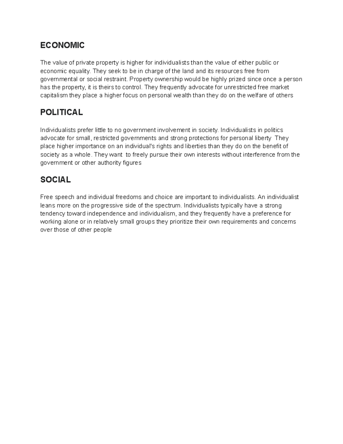 Economic, Political, Social - Social Studies assignment 30-2 - ECONOMIC ...