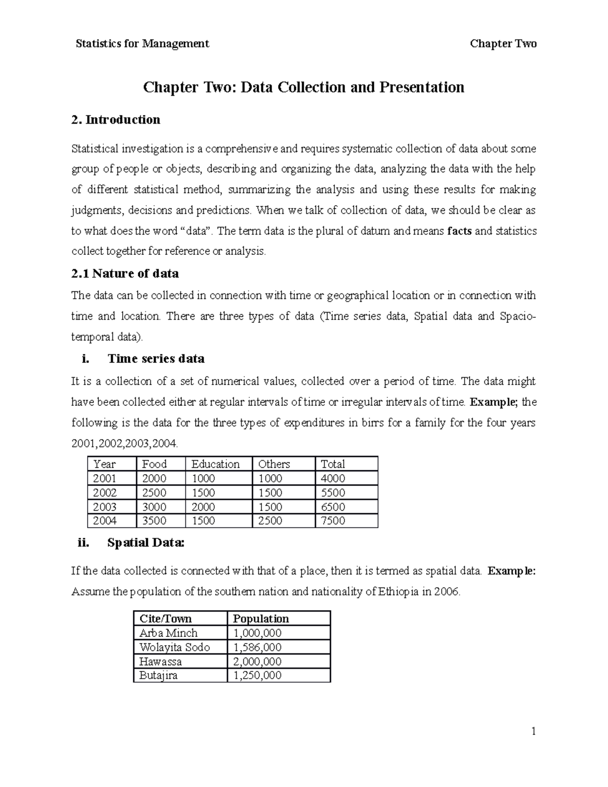 Chapter Two - Tadesse A (MBA). from Arab Minch university - Chapter Two ...