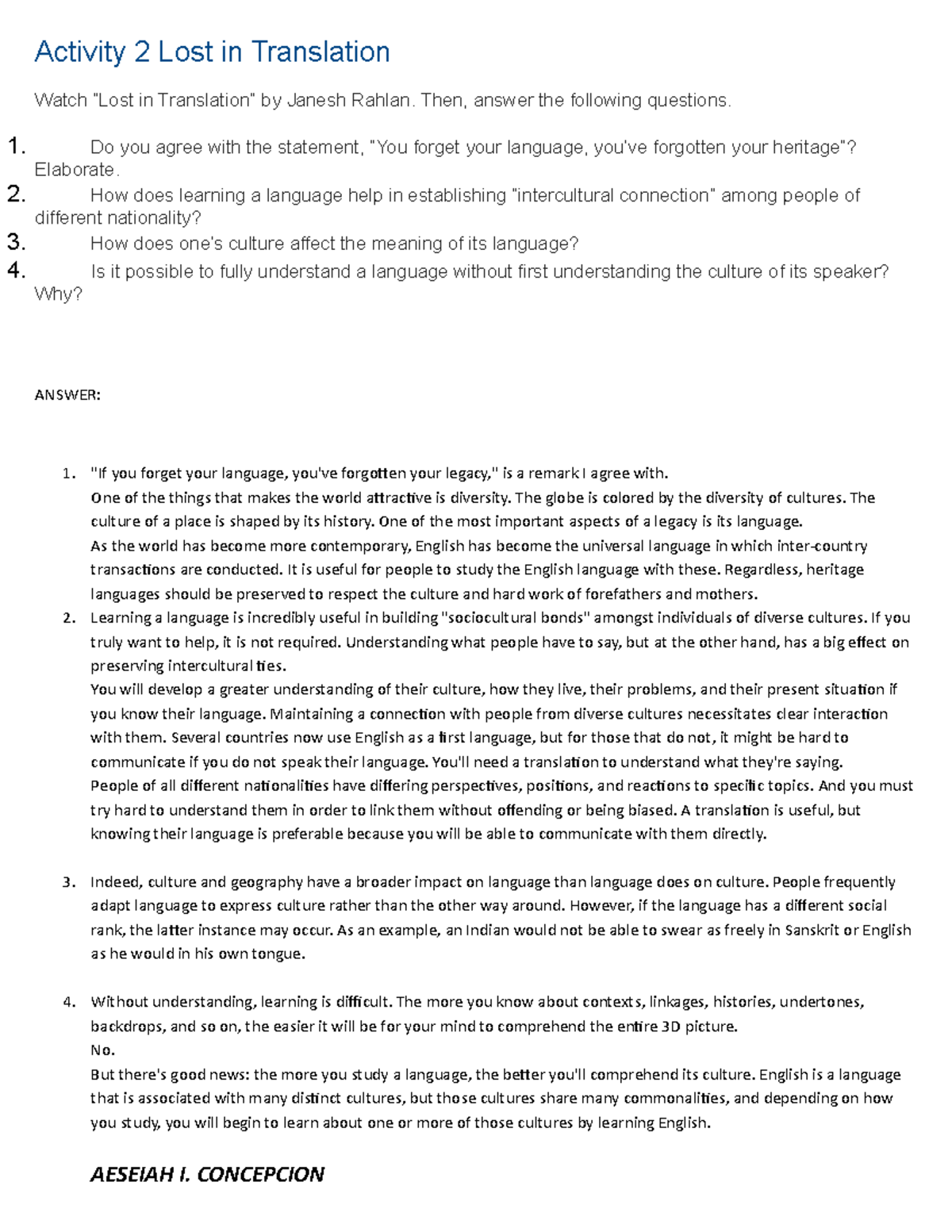 Activity 2 Lost in Translation Concepcion 13123123213 - Activity 2 Lost ...