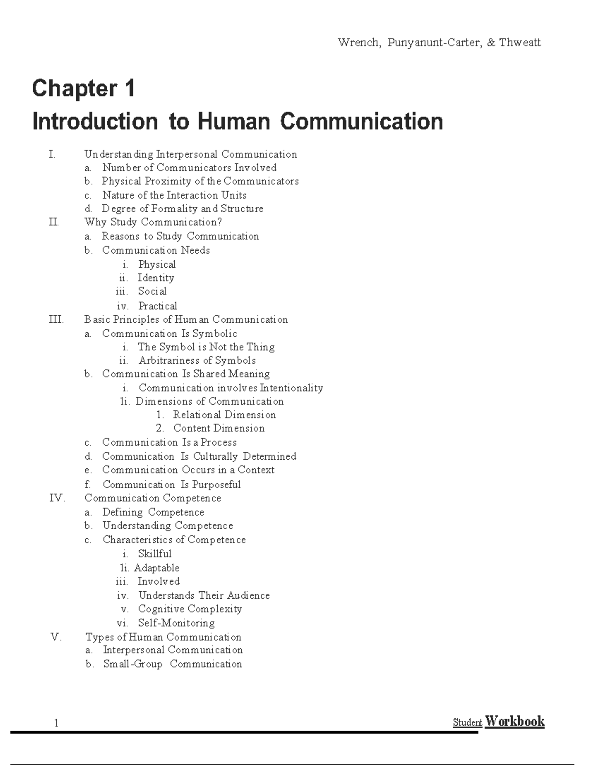 Chapter one interpersonal communications notes - COMS 1300 - TTU - Studocu