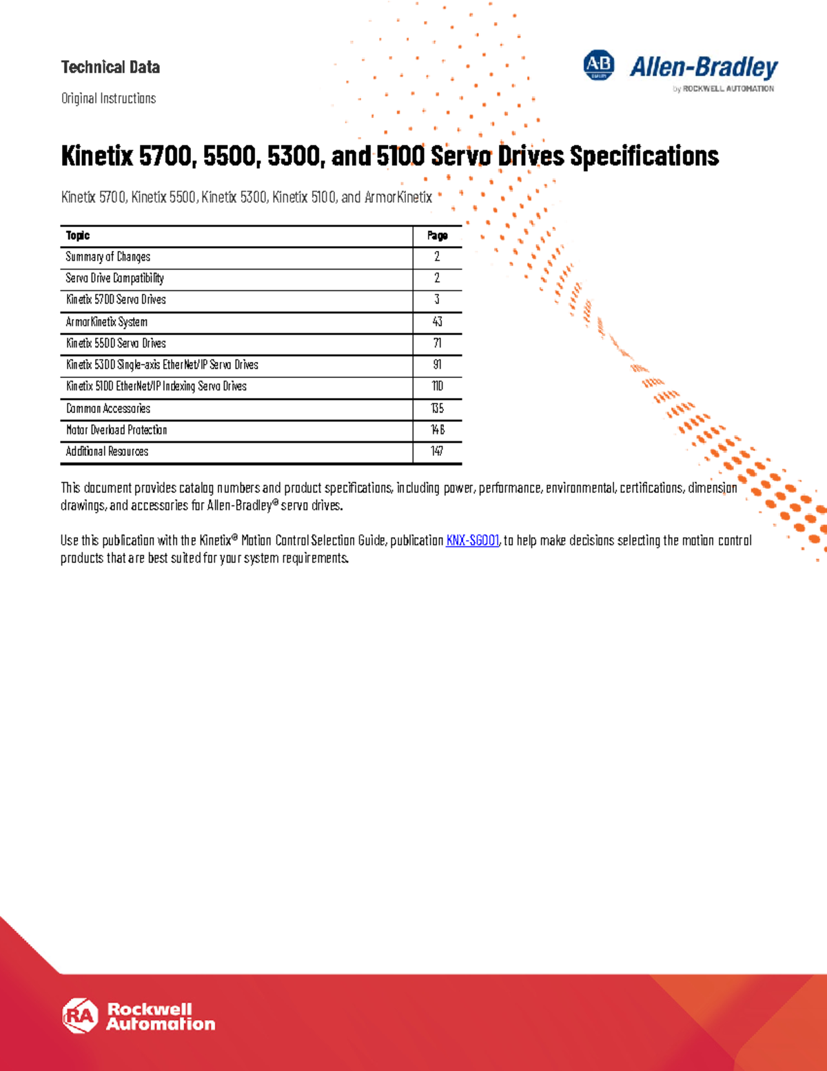 Ficha técnica Kinetix - Technical Data Original Instructions Kinetix ...