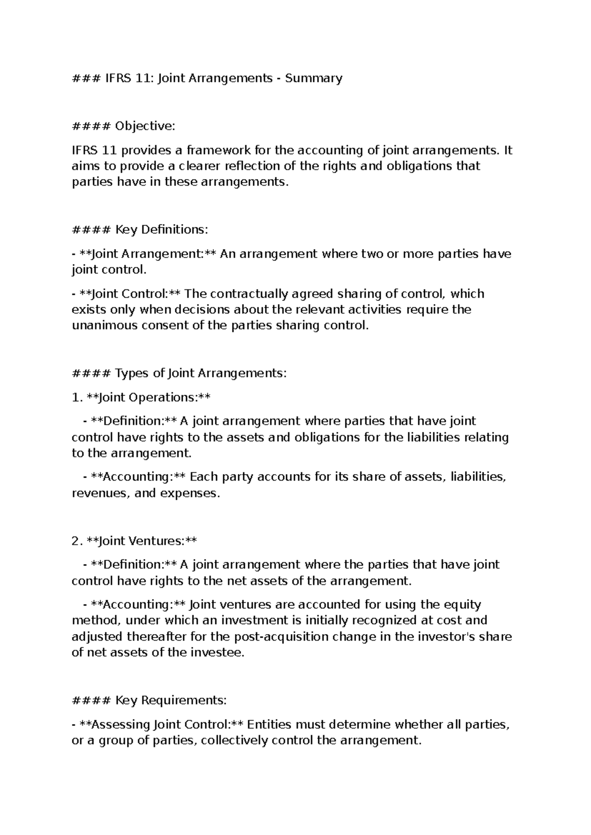 IFRS 11 - Financial accounting 101 ( - IFRS 11: Joint Arrangements ...