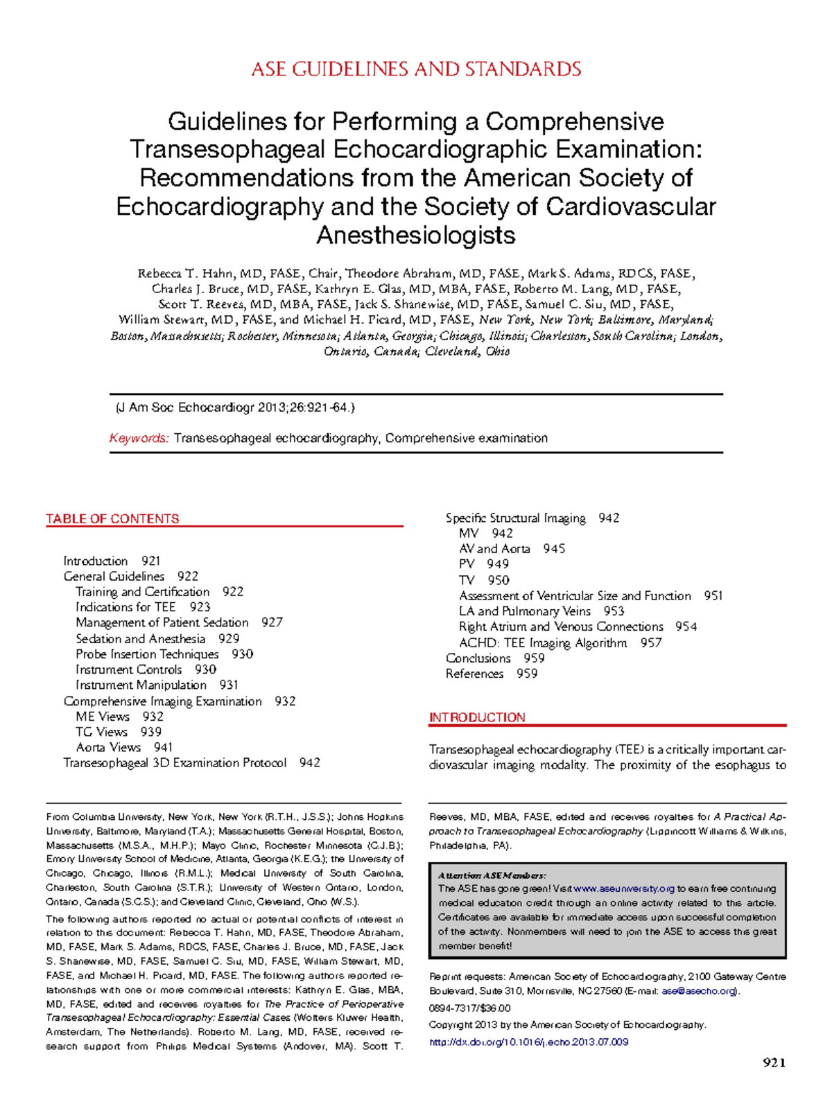 2013 Performing-Comprehensive-TEE - ASE GUIDELINES AND STANDARDS ...