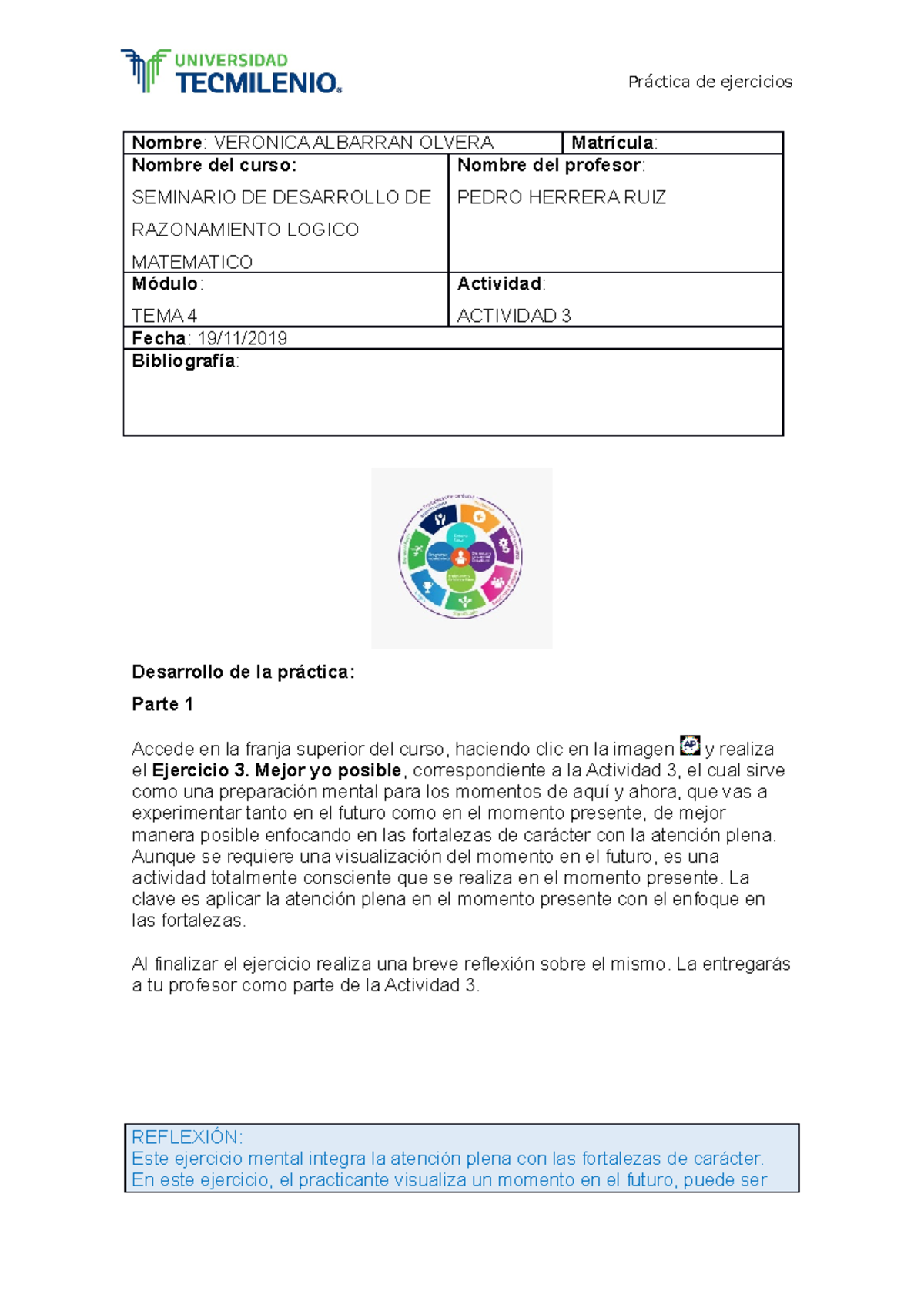 Actividad 3 seminario de razonamiento - Nombre : VERONICA ALBARRAN ...