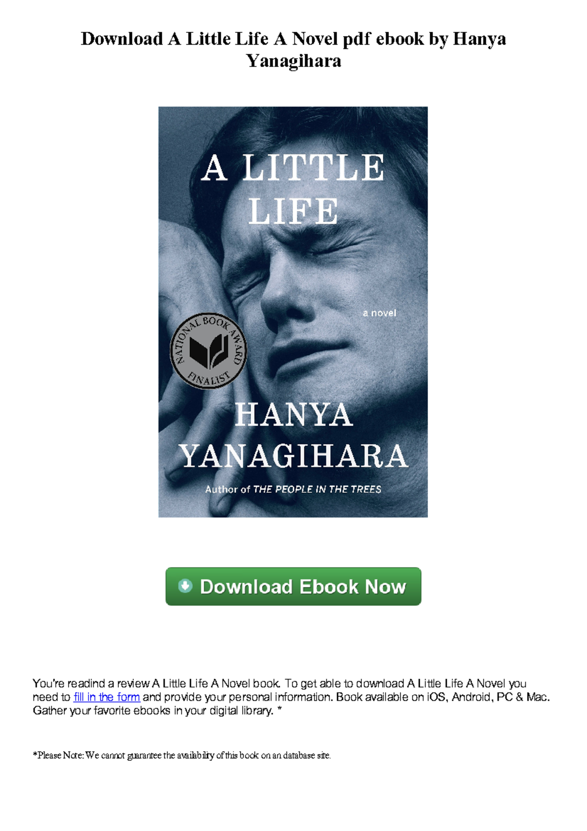 A little life a novel - Lecture notes 1 - Download A Little Life A ...