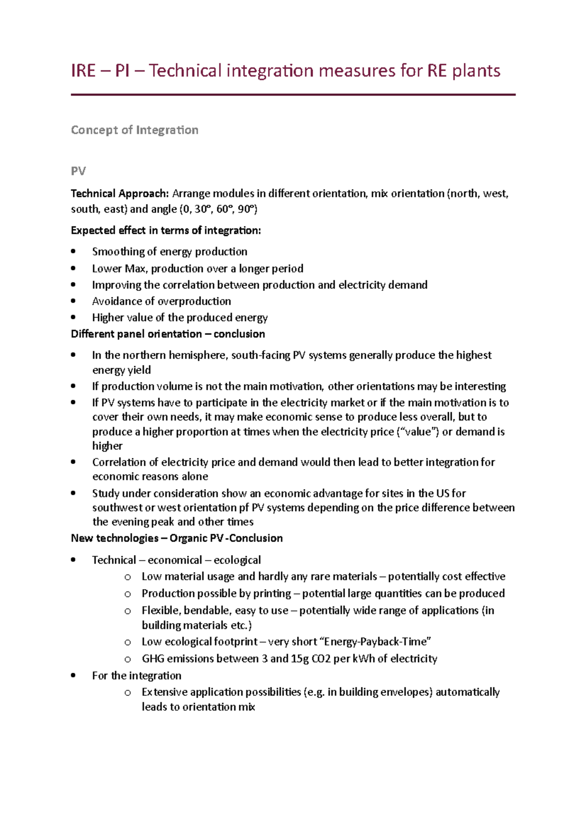 IRE - PI3 - Physical integration - IRE – PI – Technical integration ...