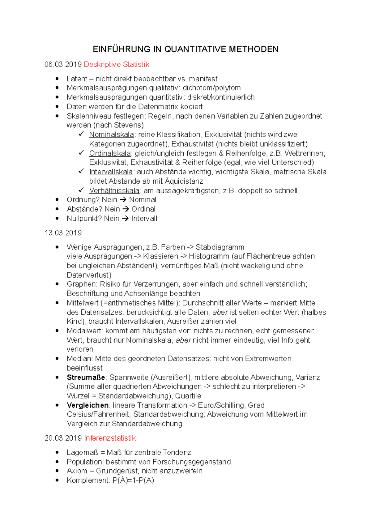 Einführung in Quantitative Methoden - EINFÜHRUNG IN QUANTITATIVE ...