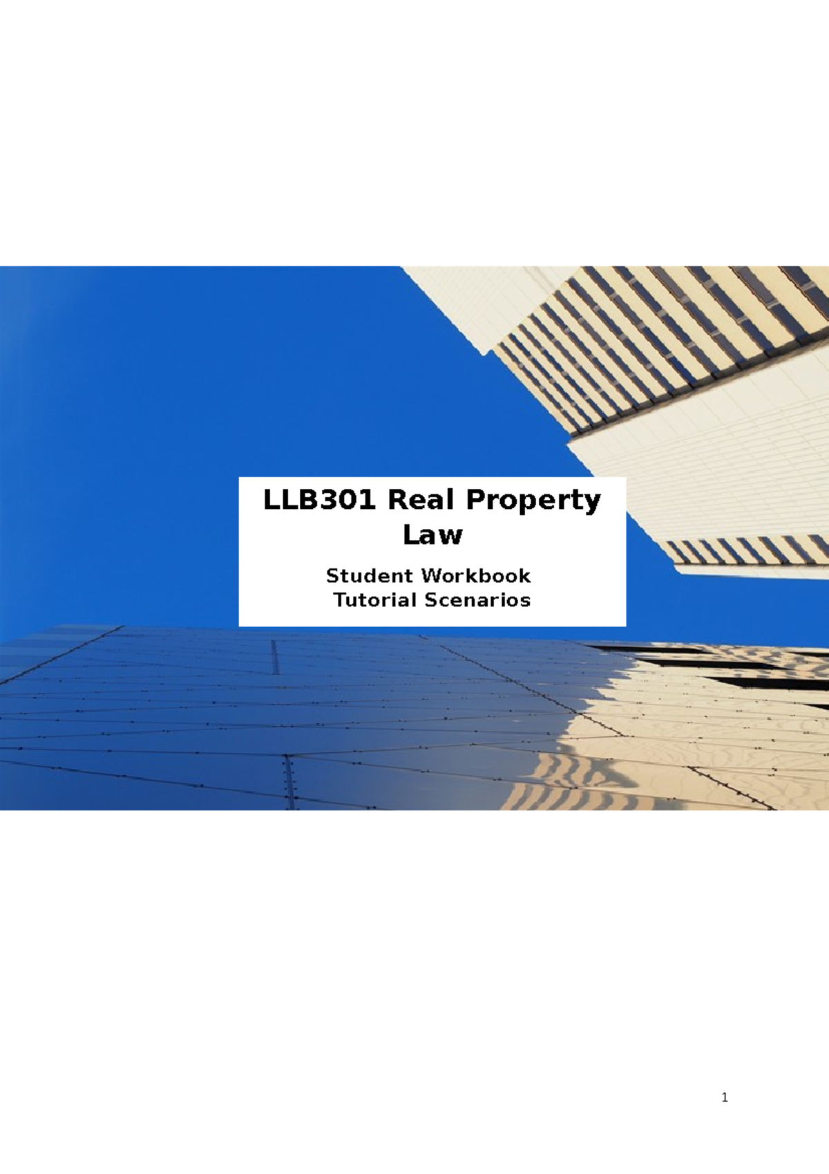 Tutorial Questions (LLB301-Real Property Law) - LLB301 Real Property ...