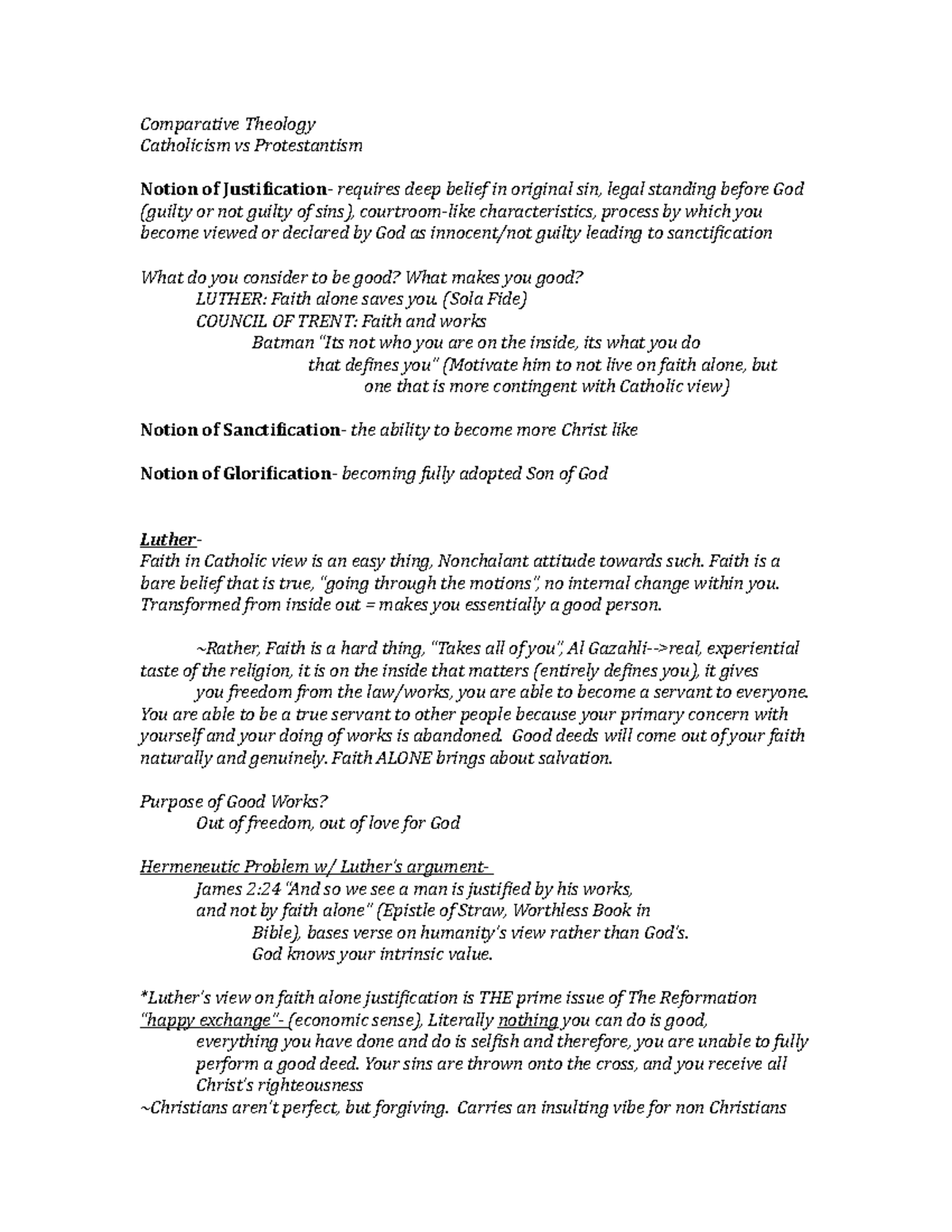 Comparative Theology - Comparative Theology Catholicism vs ...